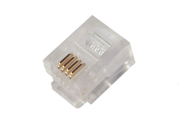 RJ-11 6P4C 4-Pin Western-Modular-Stecker flach